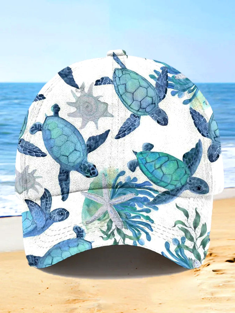 Sea Turtle Men's Print Baseball Cap – adaychic